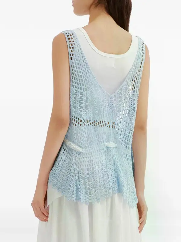 B+AB Crochet-knit Layered Top