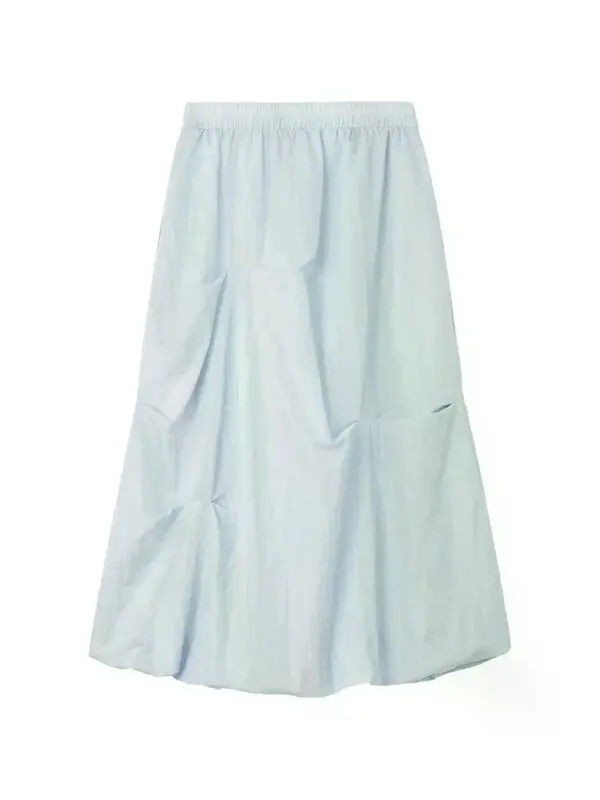 B+AB Elasticated Waist Balloon Hem Midi Skirt