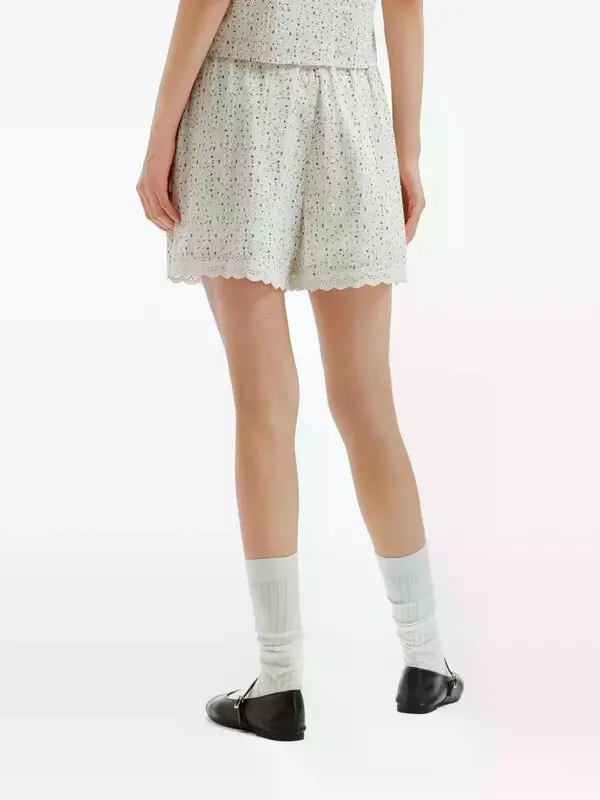 TOUT A COUP Tout À Coup Floral Print Broderie Anglaise Shorts