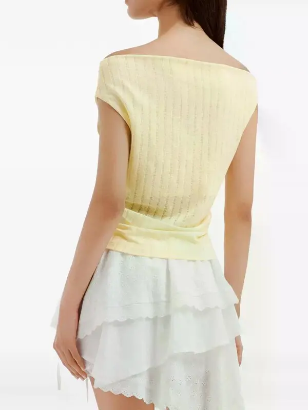 B+AB Graphic-print Ruched T-shirt
