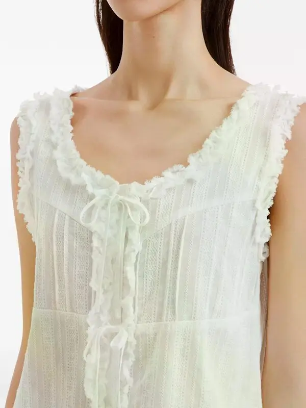 TOUT A COUP Ruffled Bow-detail Top