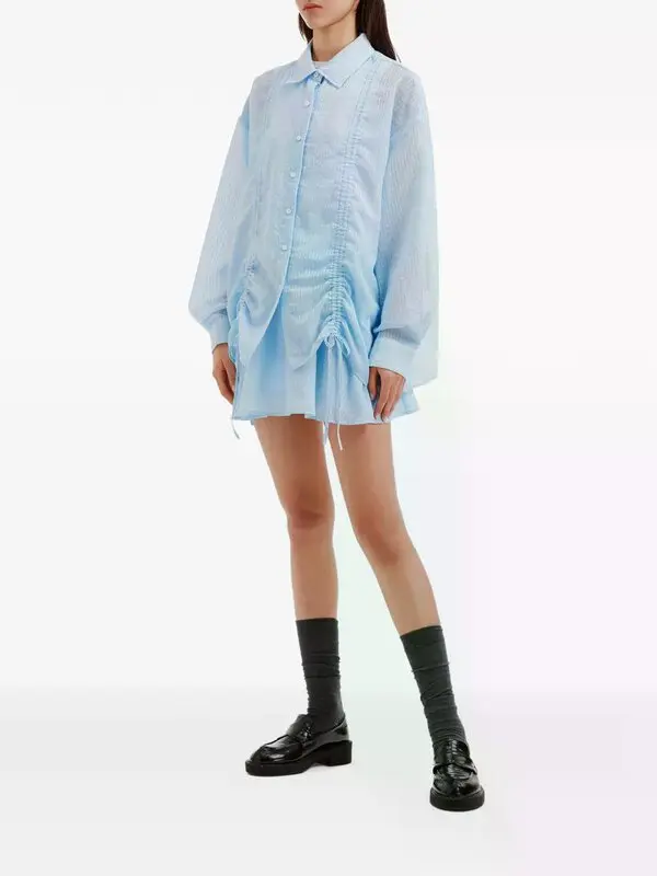 B+AB Ruched Shirt And Drawstring Skirt Set