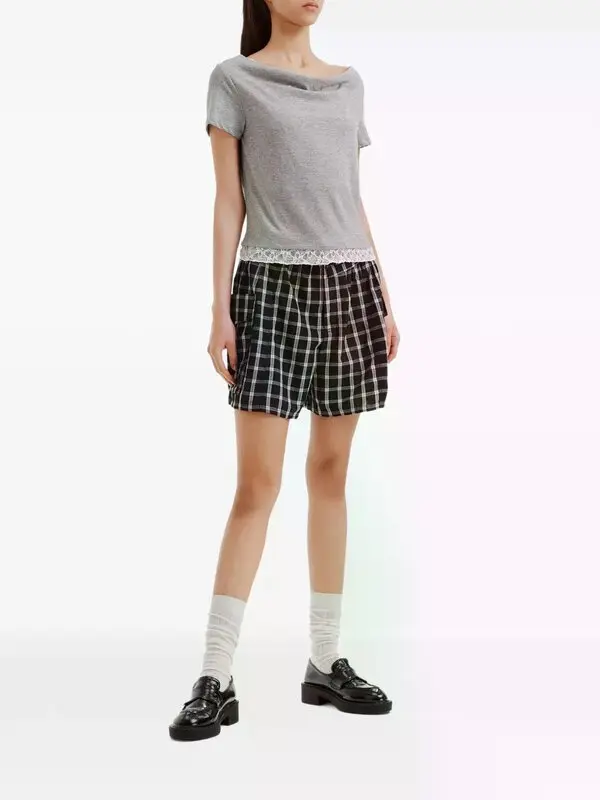 B+AB Check Pattern Shorts