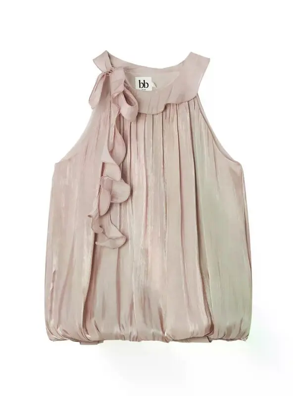 B+AB Ruffled-trim Halterneck Blouse