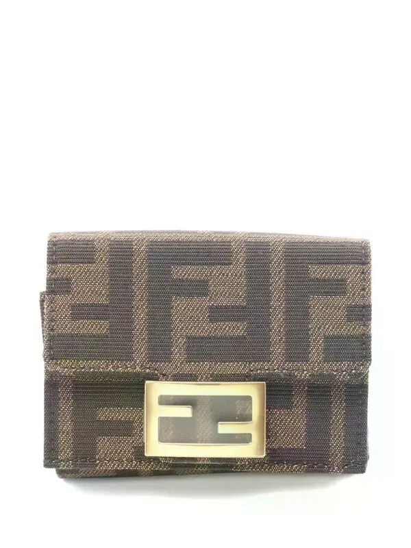 Fendi 2020s Baguette Zucca Trifold Wallet