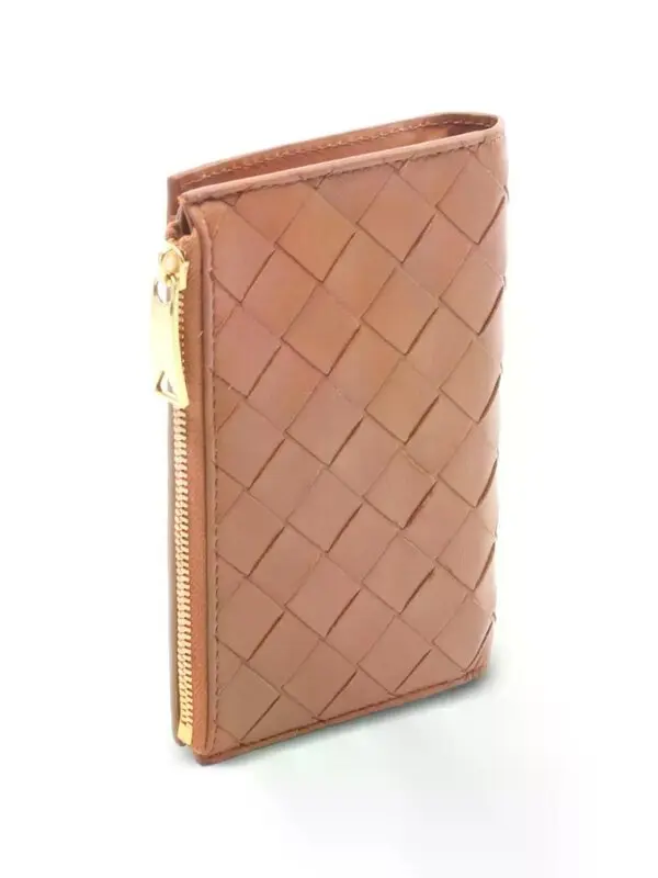 Bottega Veneta 2000s Intrecciato Bi-fold Wallet - Brown