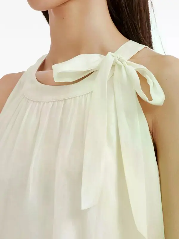 B+AB Bow Detail Sleeveless Blouse And Shorts Set