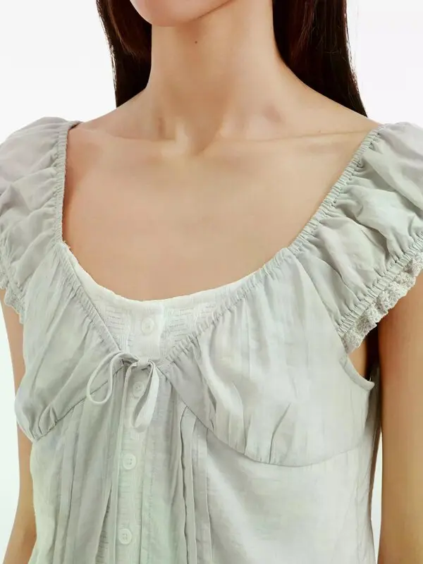 B+AB Tiered Ruffle Blouse And Mini Skirt Set