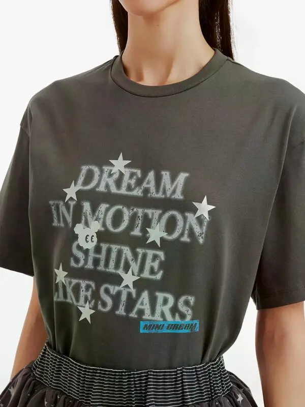 MINI CREAM Star Motif T-shirt