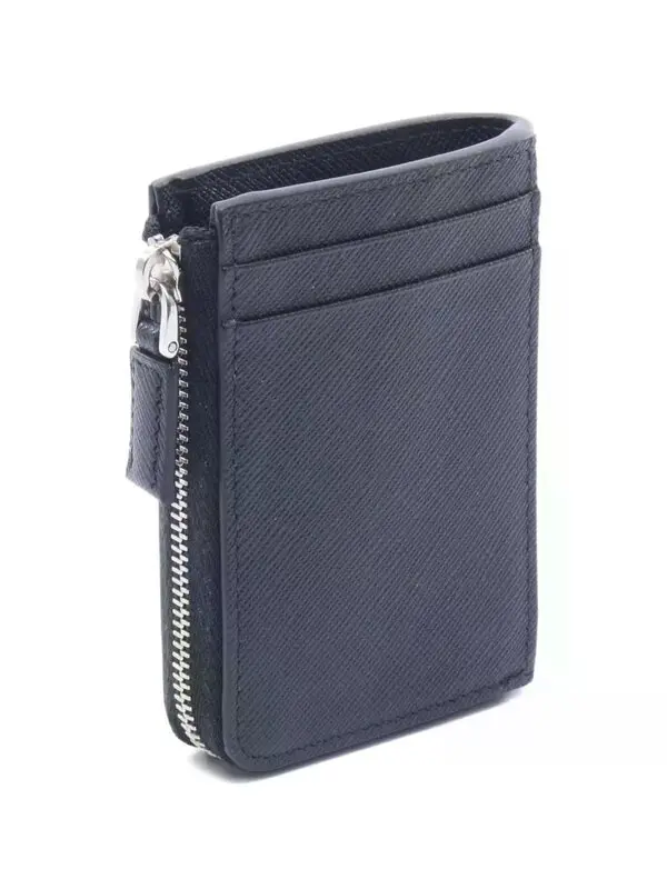 Prada 2020s Saffiano-leather Coin Purse - Black