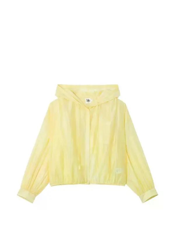 B+AB Sheer Drawstring Hood Jacket - Yellow