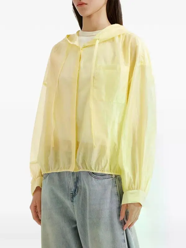 B+AB Sheer Drawstring Hood Jacket