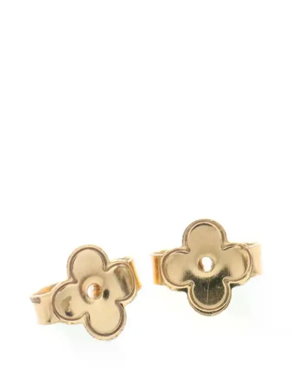 LOUIS VUITTON Rhinestone Embellished Logo Earrings