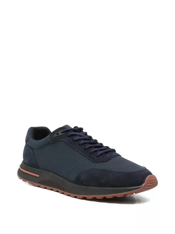 SERGIO MORETTI FIRENZE Panelled Suede Trim Sneakers