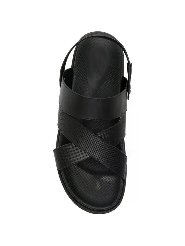 SERGIO MORETTI FIRENZE Crossover Strap Slingback Sandals