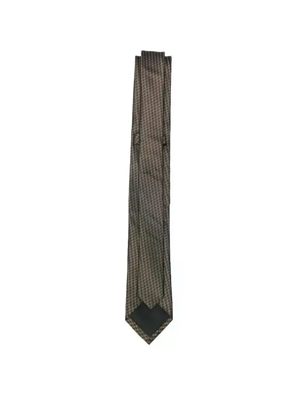 Karl Lagerfeld Houndstooth Jacquard Neck Tie