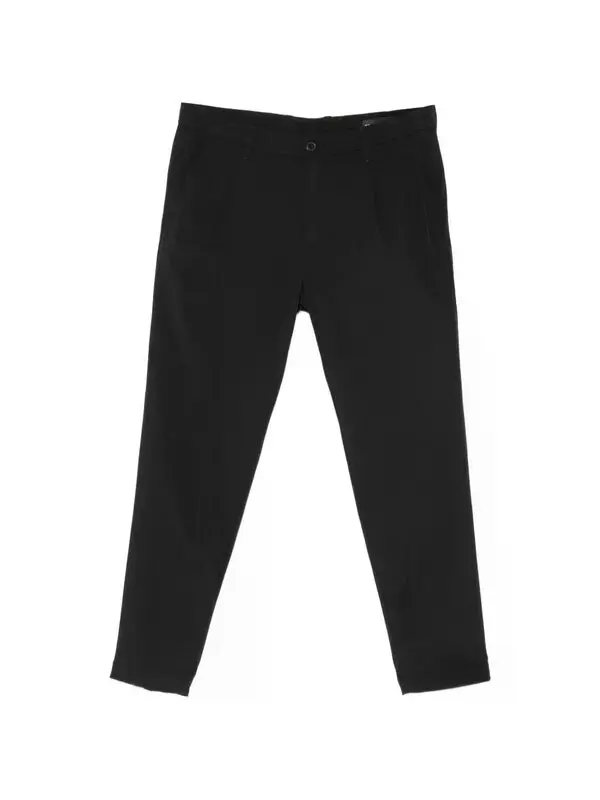 Karl Lagerfeld Logo Plaque Tapered Trousers - Black
