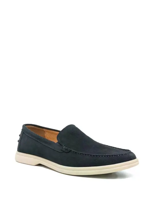 SERGIO MORETTI FIRENZE Stud-embellished Suede Loafers