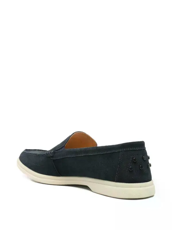 SERGIO MORETTI FIRENZE Stud-embellished Suede Loafers