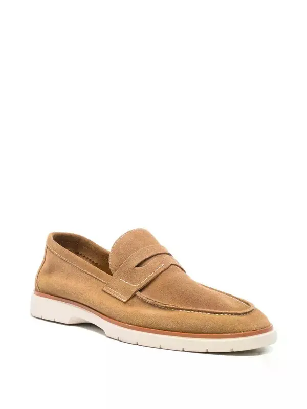 SERGIO MORETTI FIRENZE Suede Penny Loafers