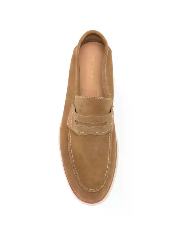 SERGIO MORETTI FIRENZE Suede Penny Loafers