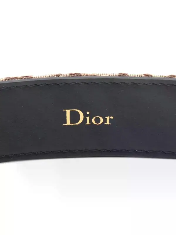 Dior Oblique Canvas And Leather Belt