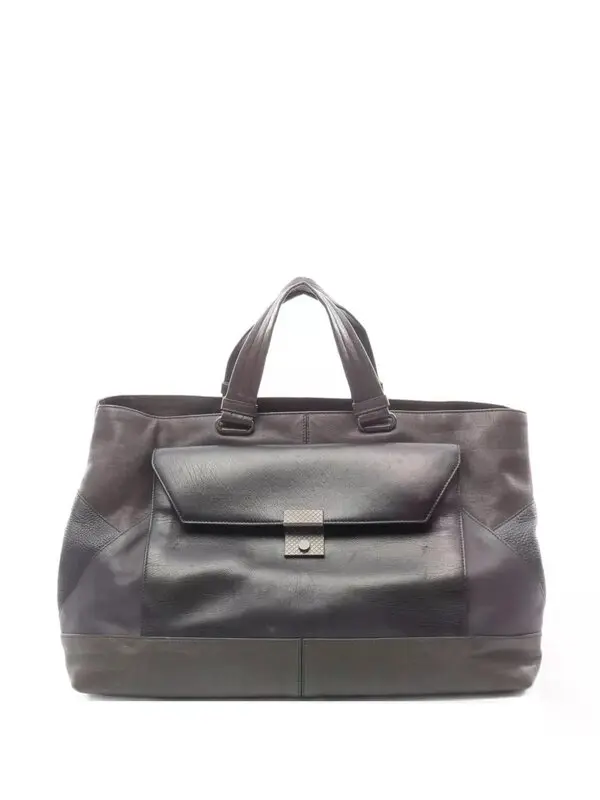 Bottega Veneta 2000s Intrecciato Tote Bag - Black