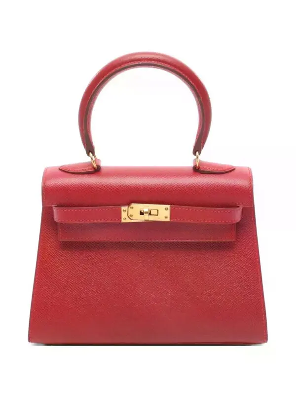 Hermès Mini Kelly Courchevel Tote Bag - Red