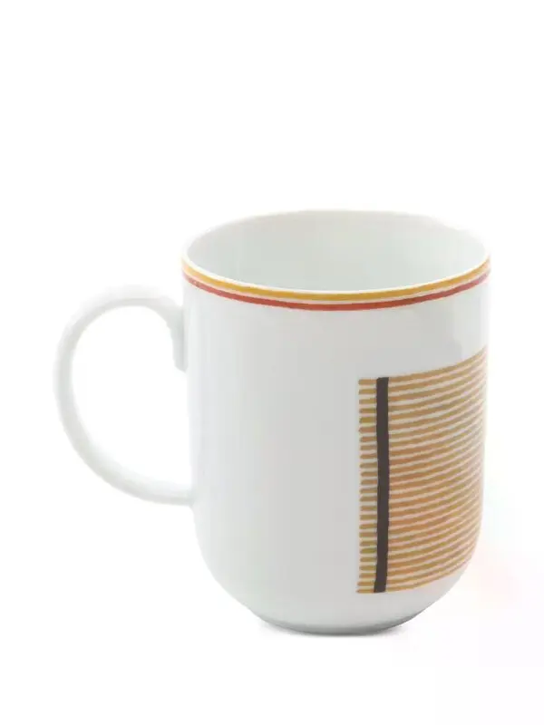 Hermès Saut Geometric Mug - White