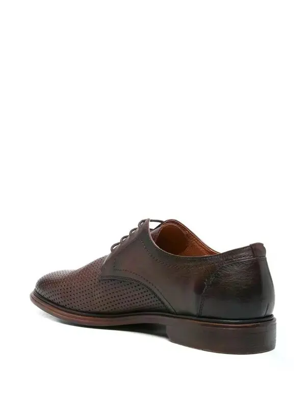 SERGIO MORETTI FIRENZE Perforated Leather Lace-up Oxford Shoes