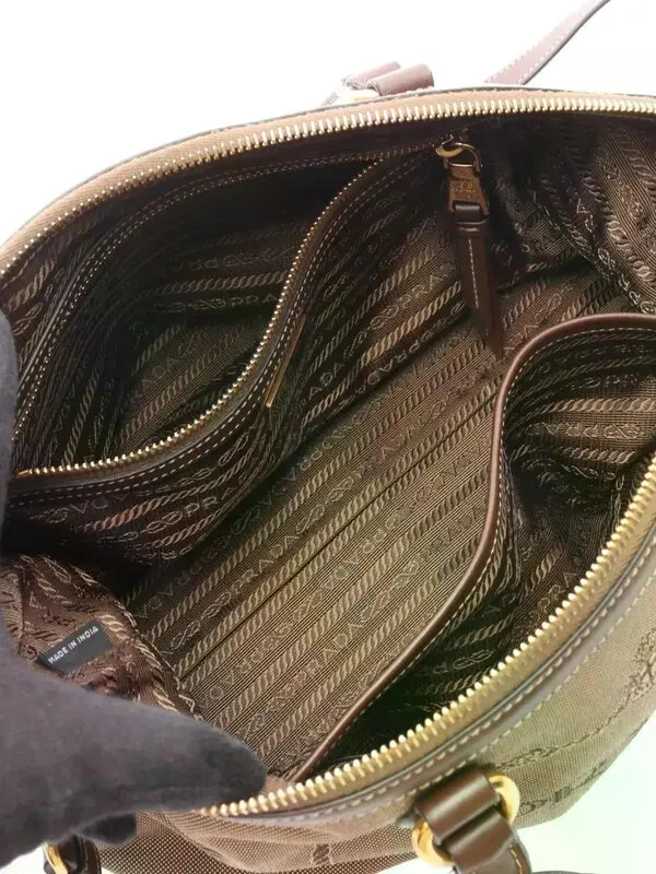 Prada Logo-jacquard Handbag