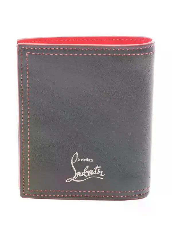 CHRISTIAN LOUBOUTIN Paros Contrast-stitch Bi-fold Wallet - Black