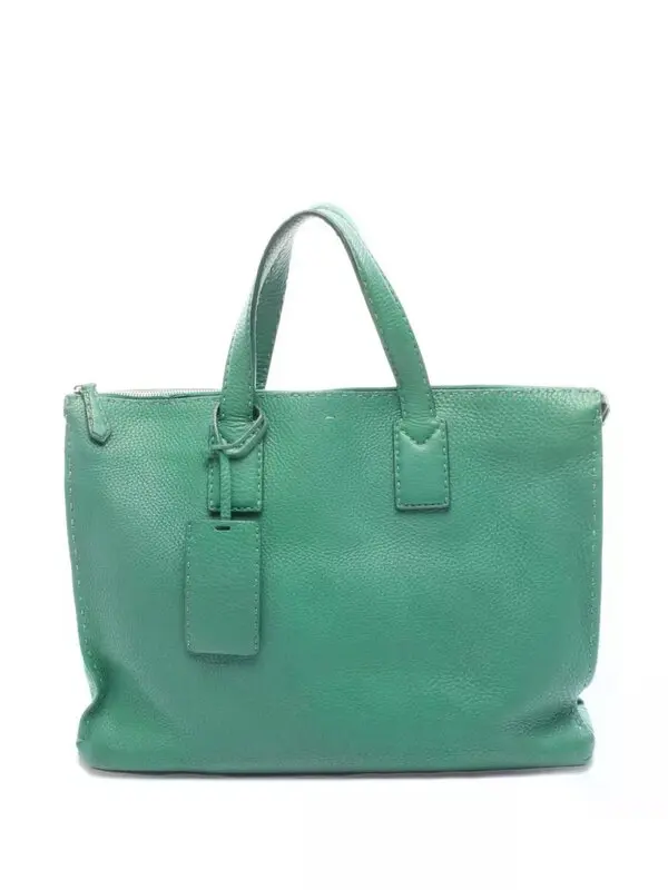 Fendi Selleria Business Briefcase - Green