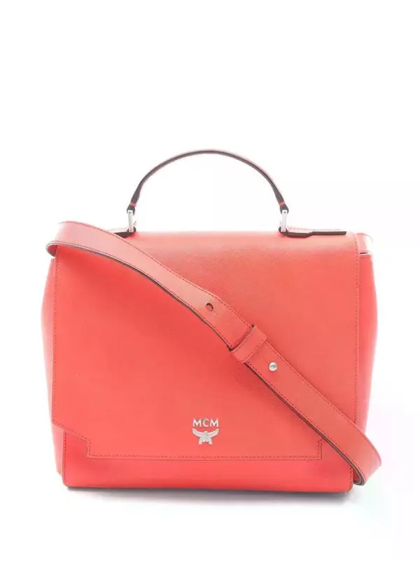 Mcm Leather Shoulder Bag - Orange