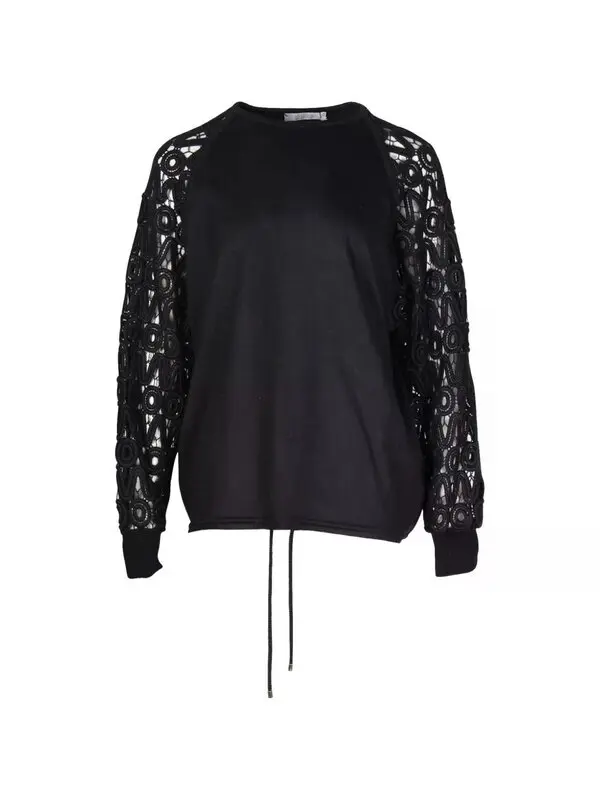 Chloé Lace-panel Sweater - Black