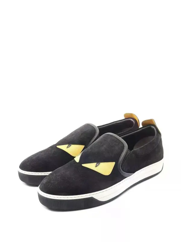 Fendi Bag Bugs Embellished Sneakers - Black