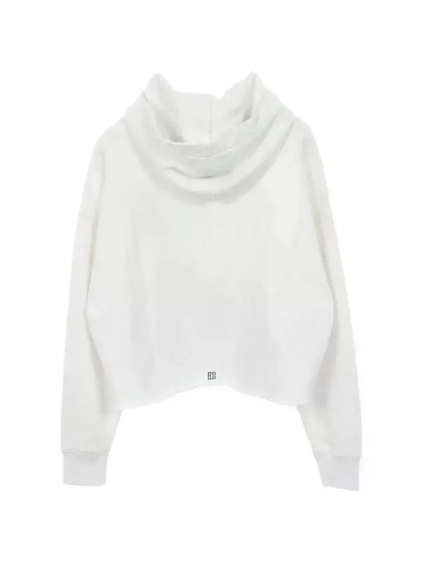 Givenchy Cropped Logo Hoodie - White