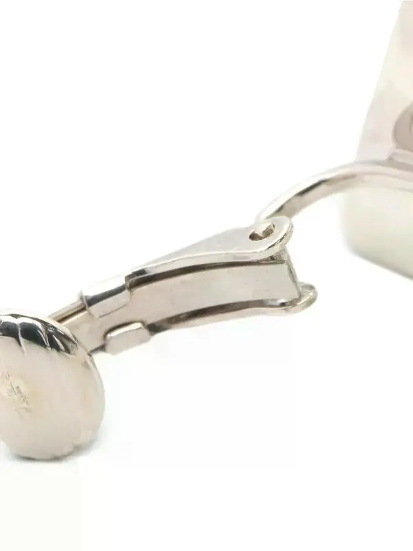 Prada Symbole Triangle Clip-on Earrings