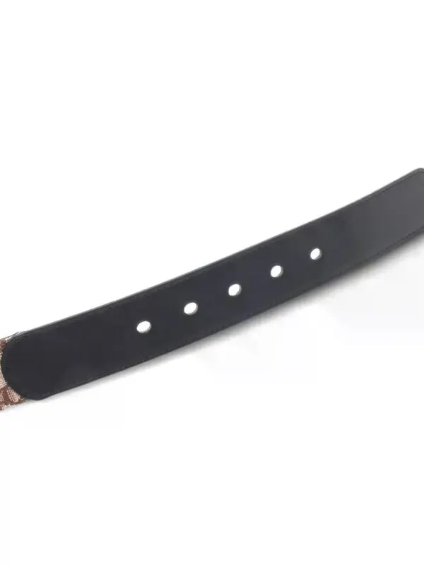 Dior Oblique Canvas And Leather Trim Belt