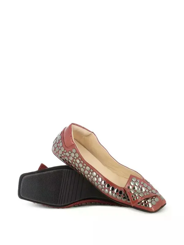 DOVE NUOTANO GLI SQUALI Embellished Leather Ballet Flats