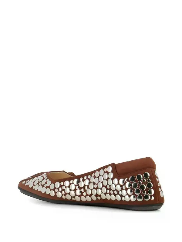 DOVE NUOTANO GLI SQUALI Embellished Suede Ballet Flats