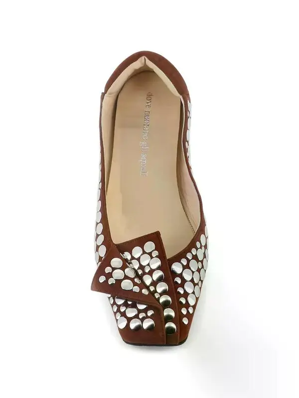 DOVE NUOTANO GLI SQUALI Embellished Suede Ballet Flats