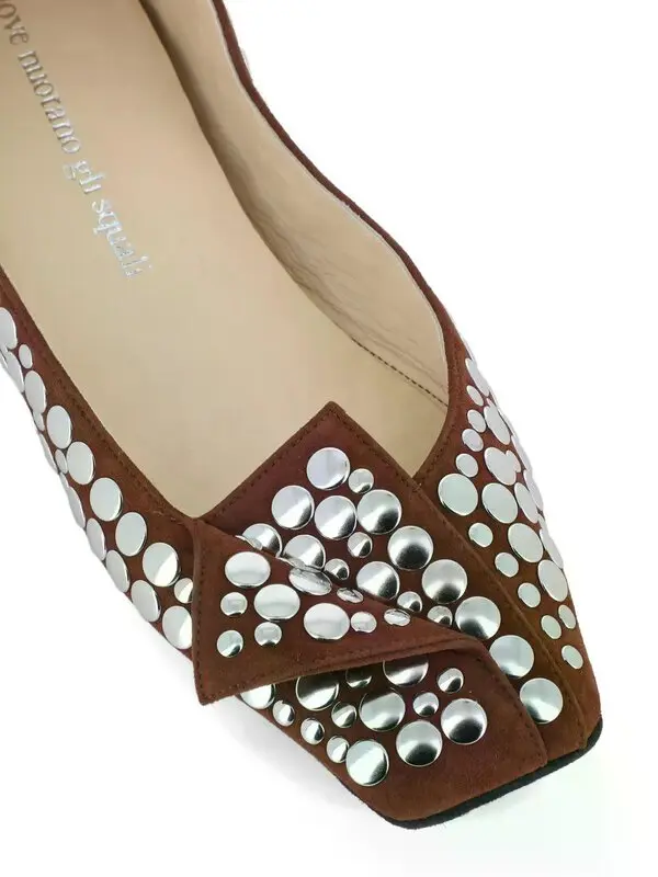 DOVE NUOTANO GLI SQUALI Embellished Suede Ballet Flats