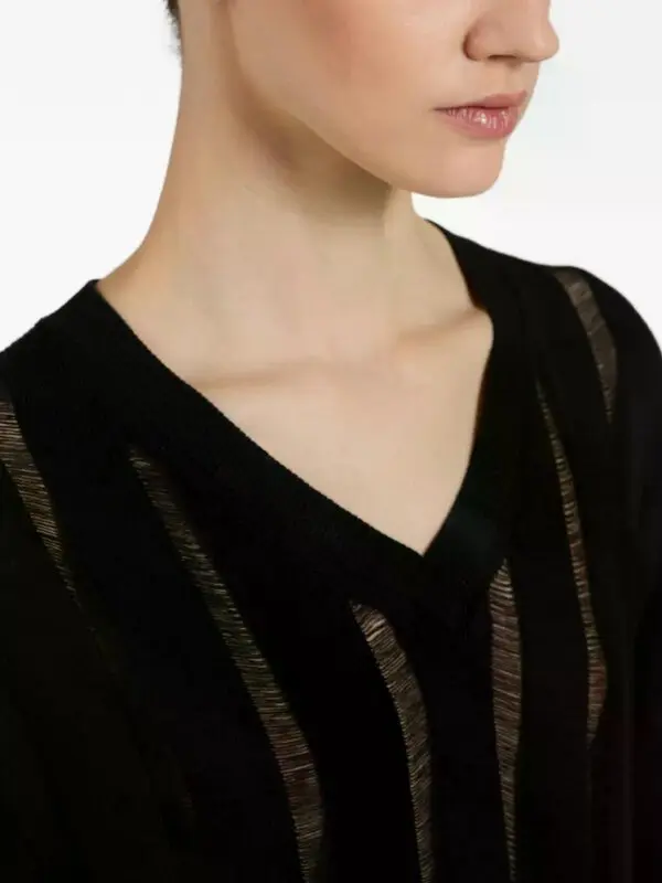 SLOWEAR Zanone Ribbed V-neck Sweater