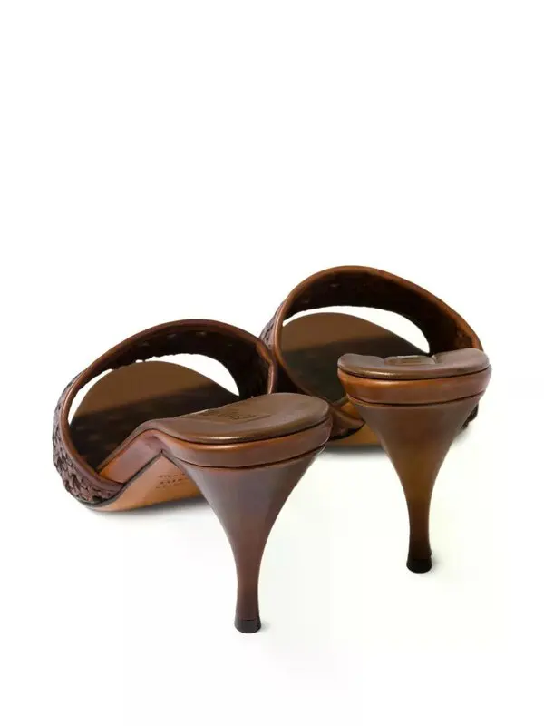 Miu Miu Woven Leather Sandals