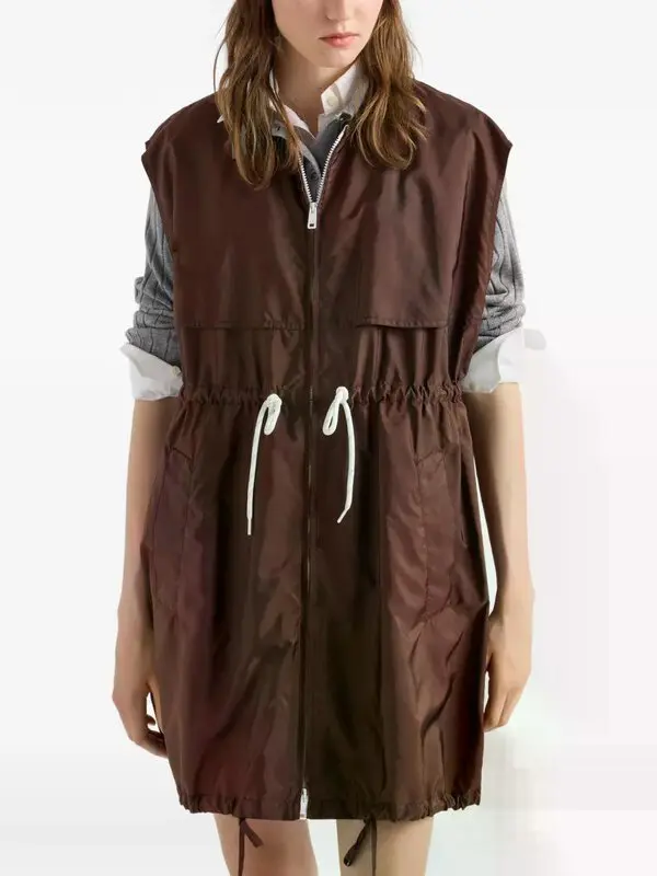 Prada Lightweight Re-nylon Mini-dress - Brown