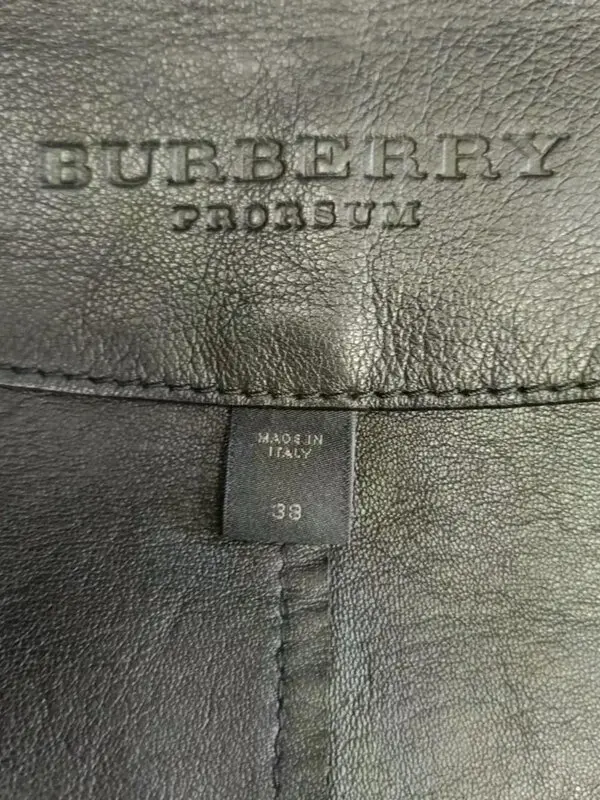 Burberry Peplum Leather Jacket
