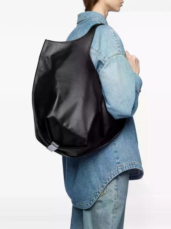 Attico Large La Scoop Shoulder Bag - Black