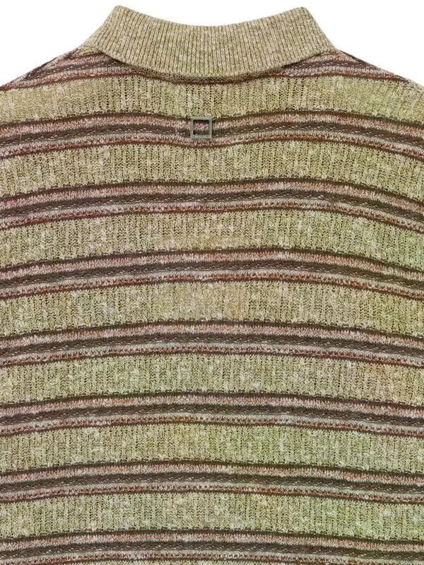 WOOYOUNGMI Striped Short-sleeve Cardigan