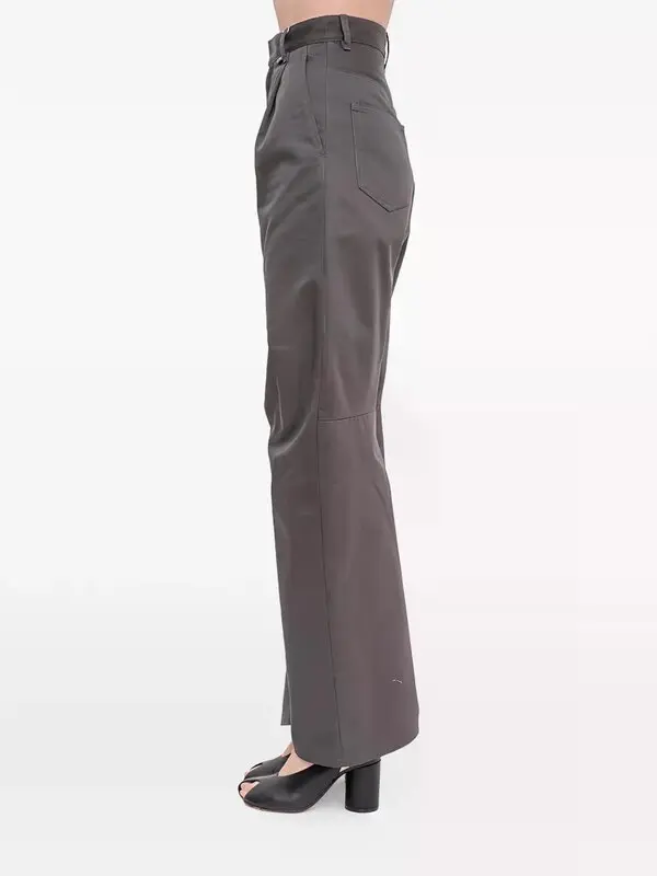 MAISON MARGIELA High-waisted Pleated Trousers - Brown
